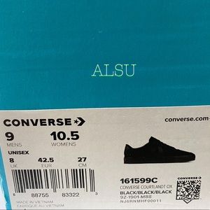 Converse | Shoes | Converse Courtland Canvas Low Top Black Mens | Poshmark